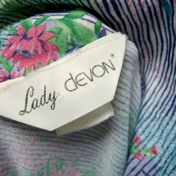 Lady Devon | Tops | Vtg Lady Devon Floral Stripes Long Sleeve Top ...